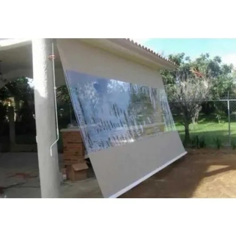 Toldo Cortina Retrátil Plástico PVC Transparente
