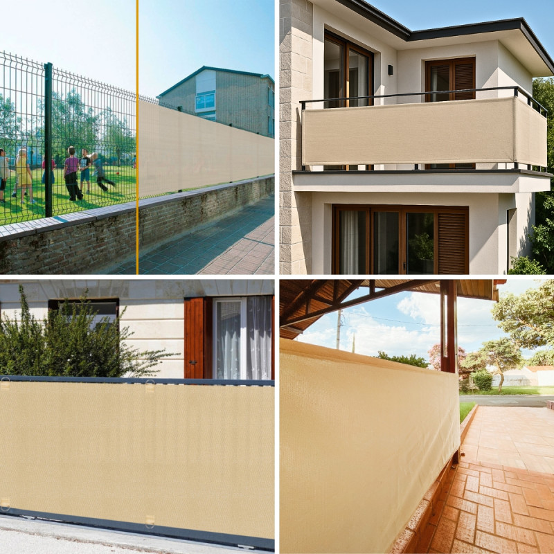 Tela Privacidade para Cerca Areia com Bainha 1/2 Argola de Fixação para ...