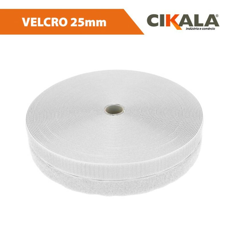 Velcro Macho e Fêmea Branco 25mm para Organização e Fixação