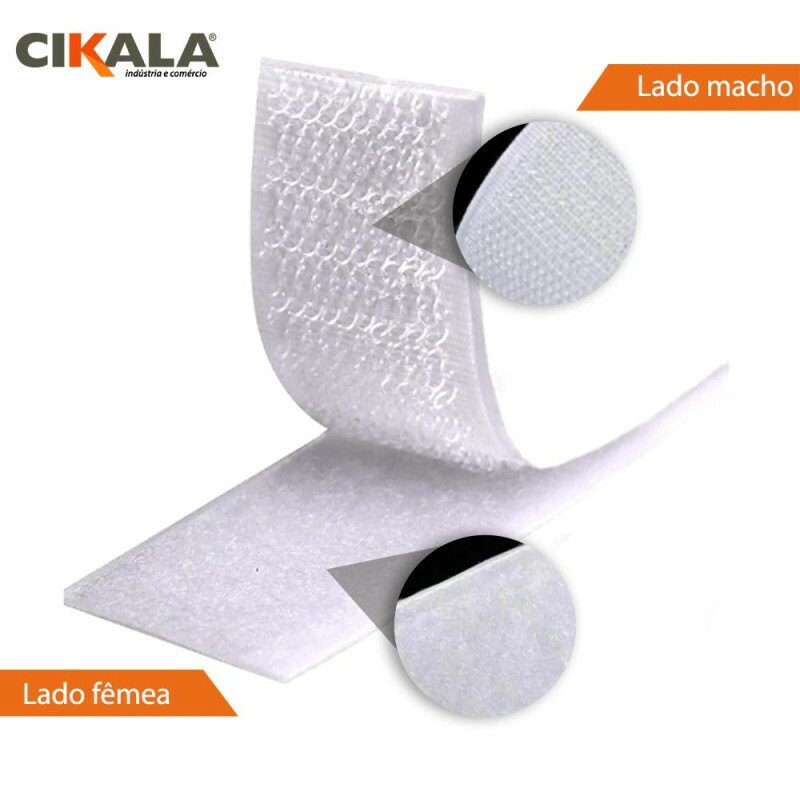 Velcro Macho e Fêmea Branco 100mm Organização e Fixação