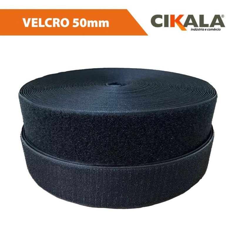 Velcro Macho e Fêmea 50mm Preto